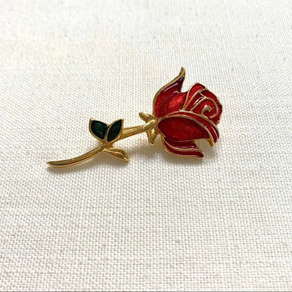 Vintage | Jewelry | Vintage Rose Brooch Gorgeous Vintage Floral Golden ...